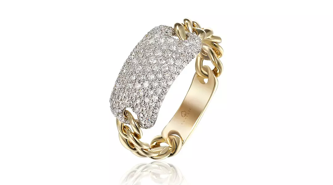 Trejours Marketplace | Rent Yellow Gold Infinity Chain Link Pave
